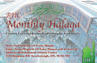 BJIC Monthly Halaqa – Baitul Jannah Islamic Center